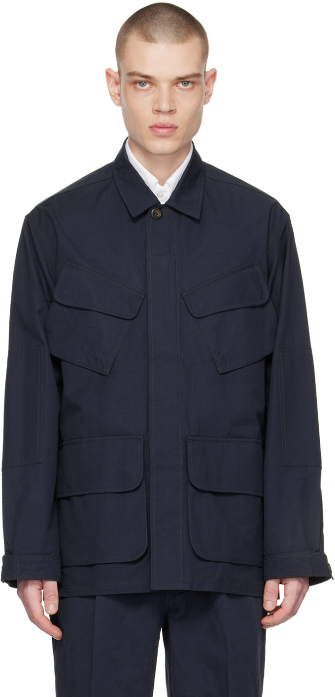 Drake's Navy Jungle Jacket Drake's