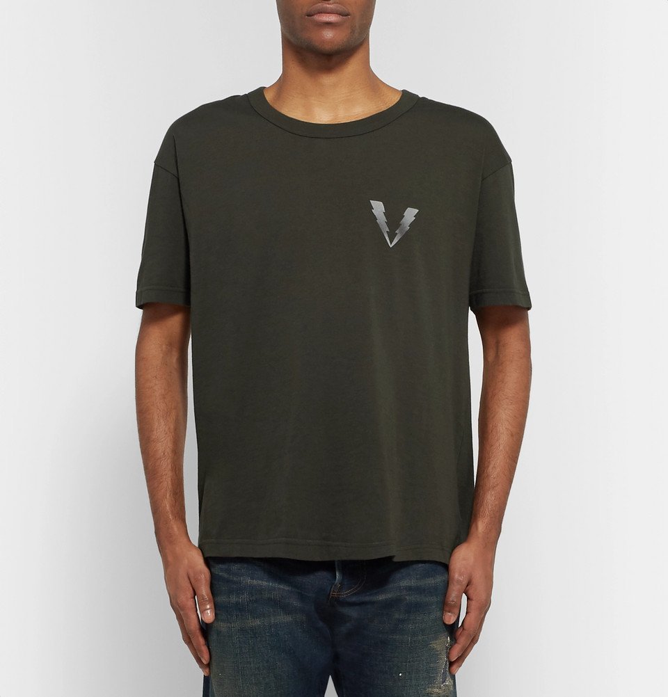 visvim - Logo-Print Cotton-Jersey T-Shirt - Men - Charcoal Visvim