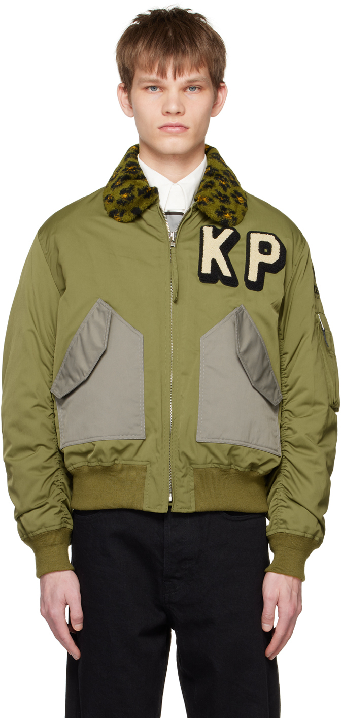 Kenzo Khaki Kenzo Paris Boxy Bomber Jacket Kenzo