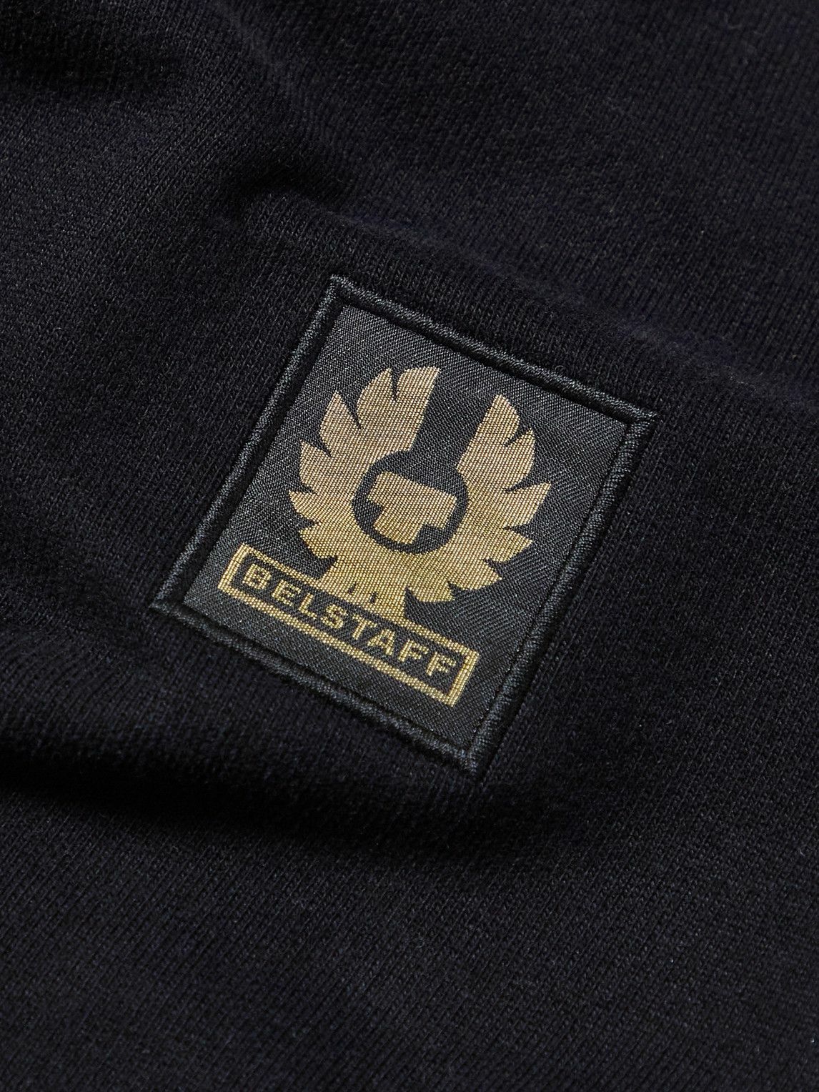 Belstaff - Logo-Appliquéd Cotton-Jersey Hoodie - Black Belstaff