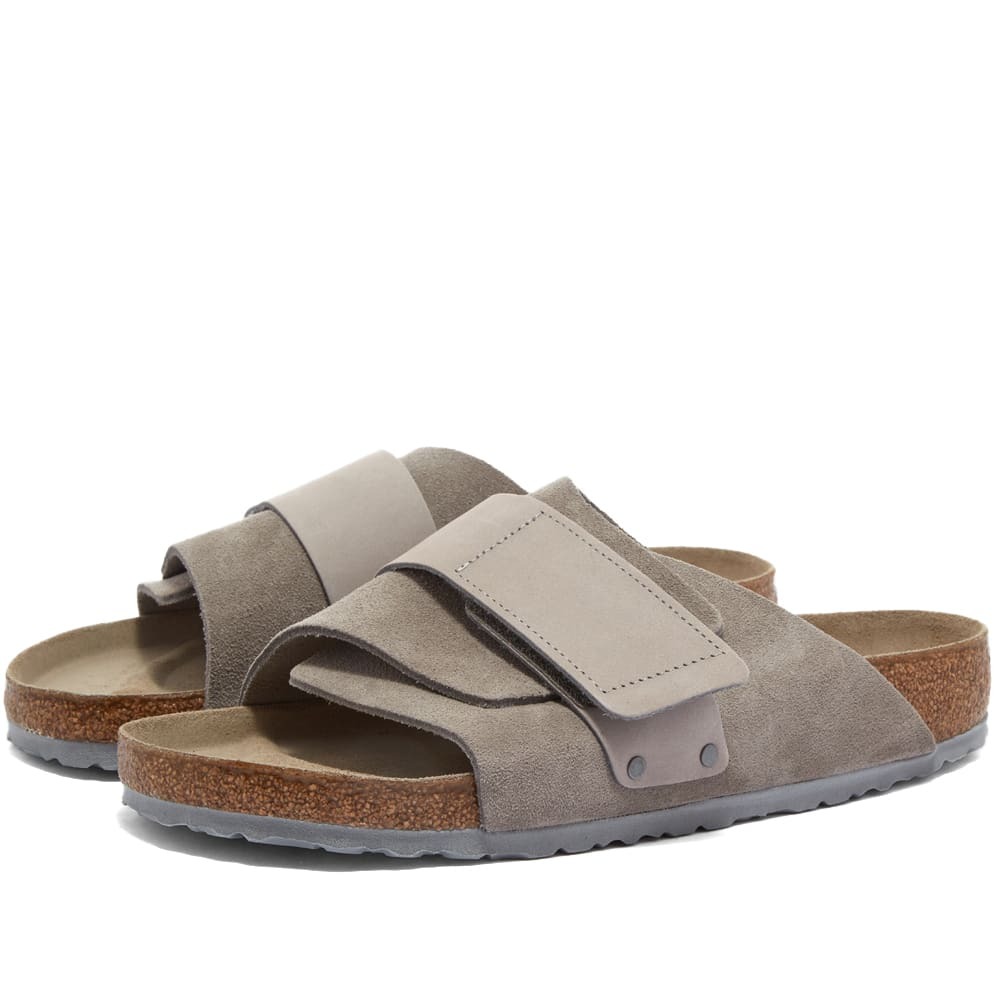 Birkenstock Men's Kyoto in Stone Coin Suede/Nubuck Birkenstock