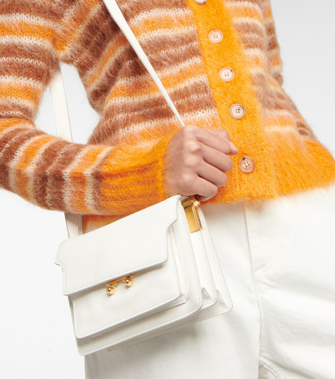 Marni - Trunk Soft Mini leather shoulder bag Marni