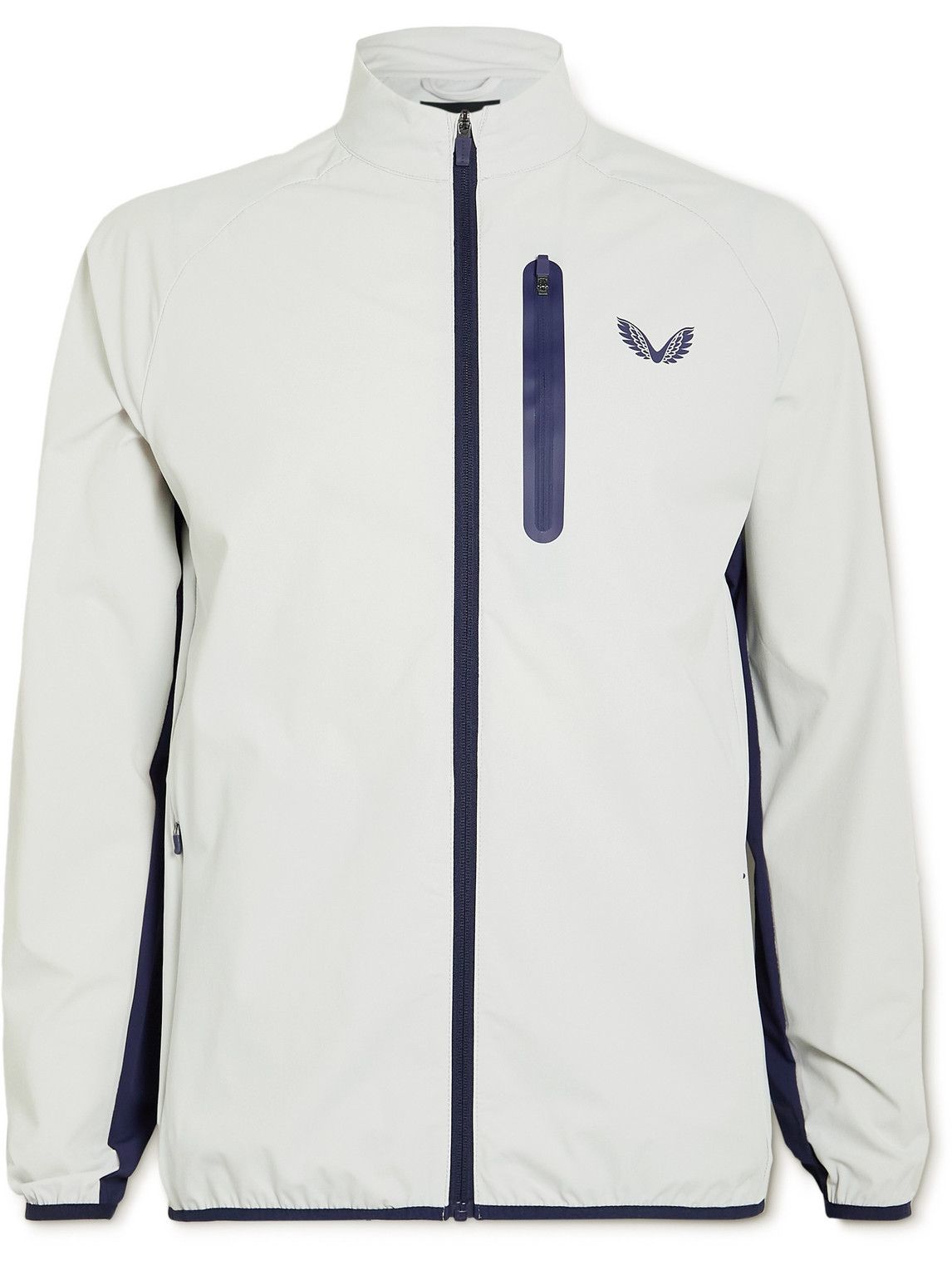 Castore - Active Logo-Print Two-Tone Stretch-Shell Jacket - Gray CASTORE