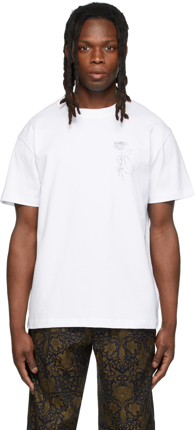 Soulland White Rose Hand T-Shirt Soulland