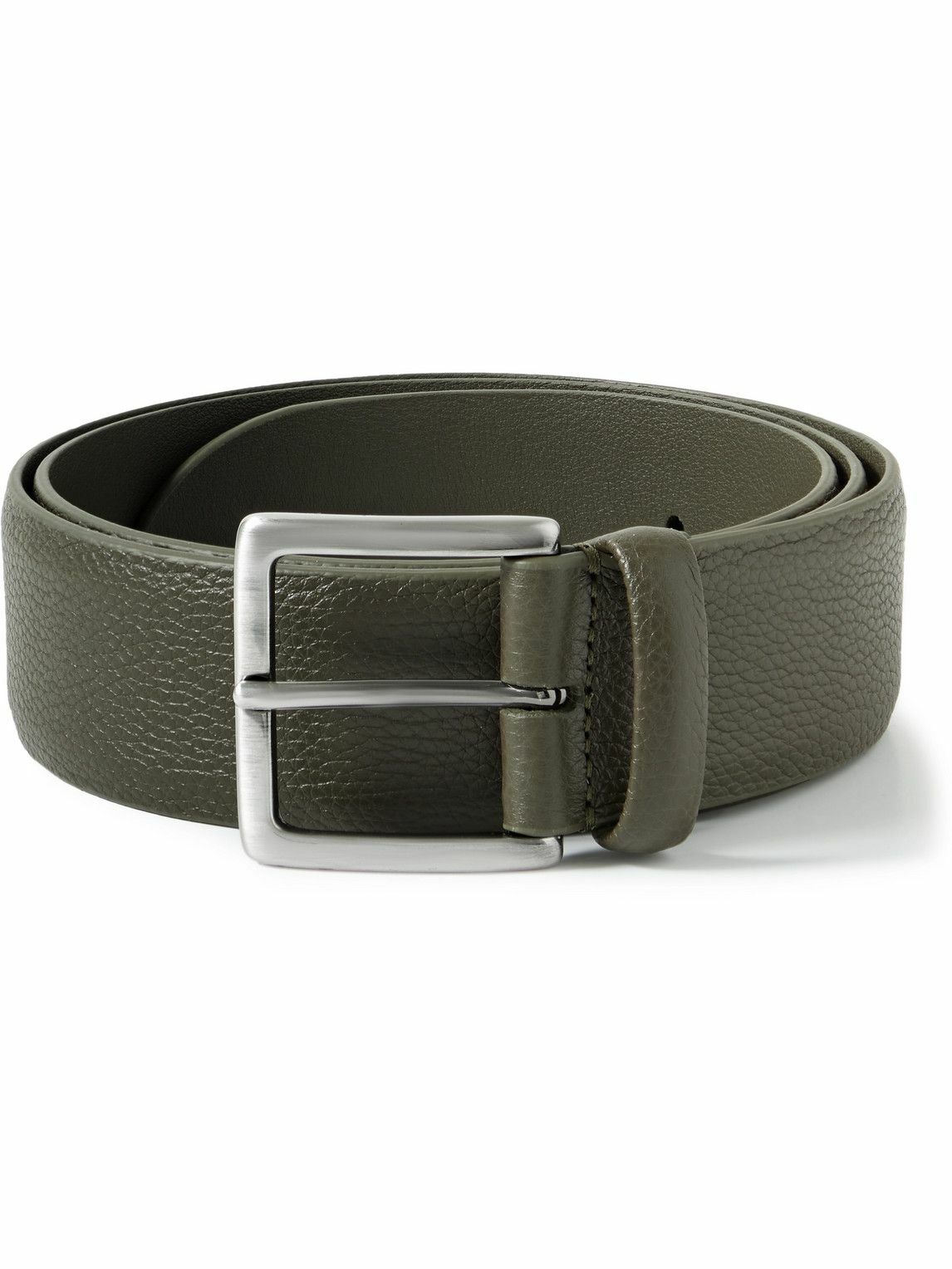 Anderson's - 4cm Full-Grain Leather Belt - Green Anderson's