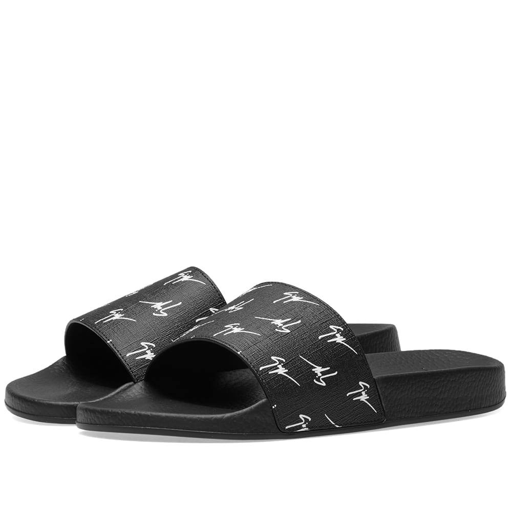 Giuseppe Zanotti Logo Printed Slide Black Giuseppe Zanotti