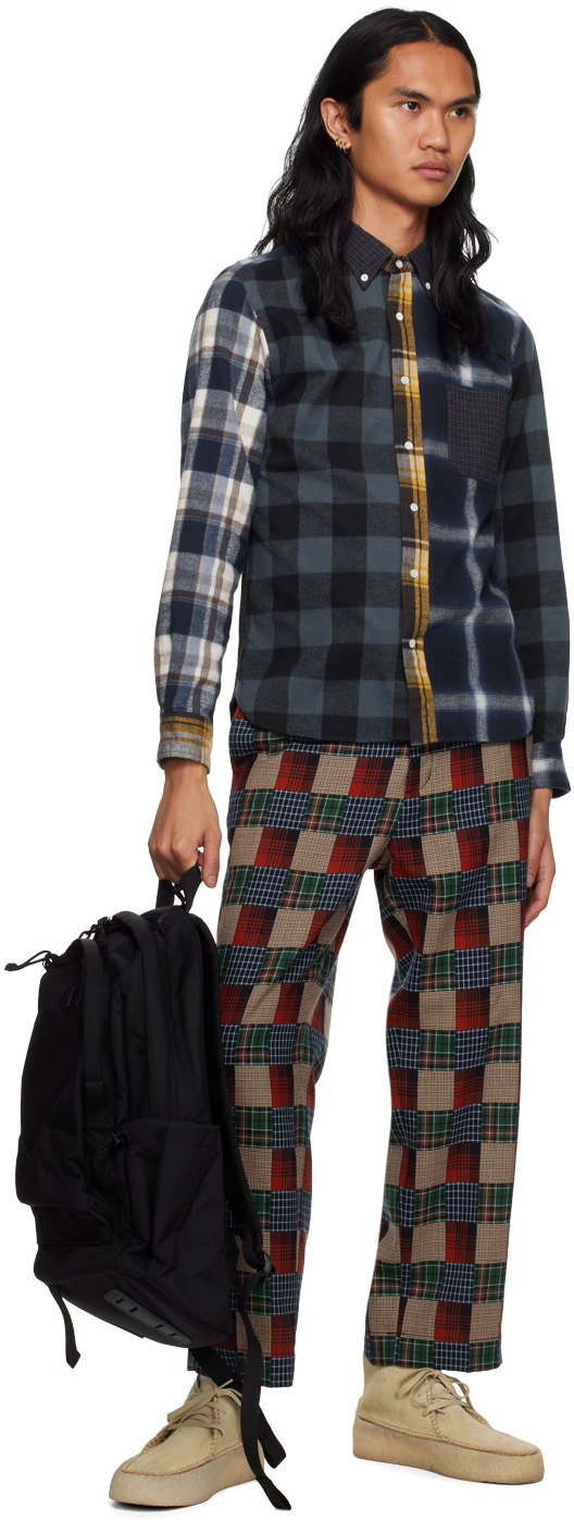 BEAMS PLUS Black Two-Compartment Backpack Beams Plus