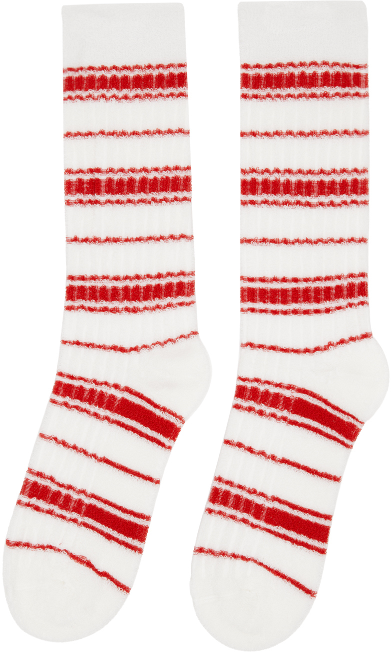 SOCKSSS Two-Pack Red & White Socks Socksss