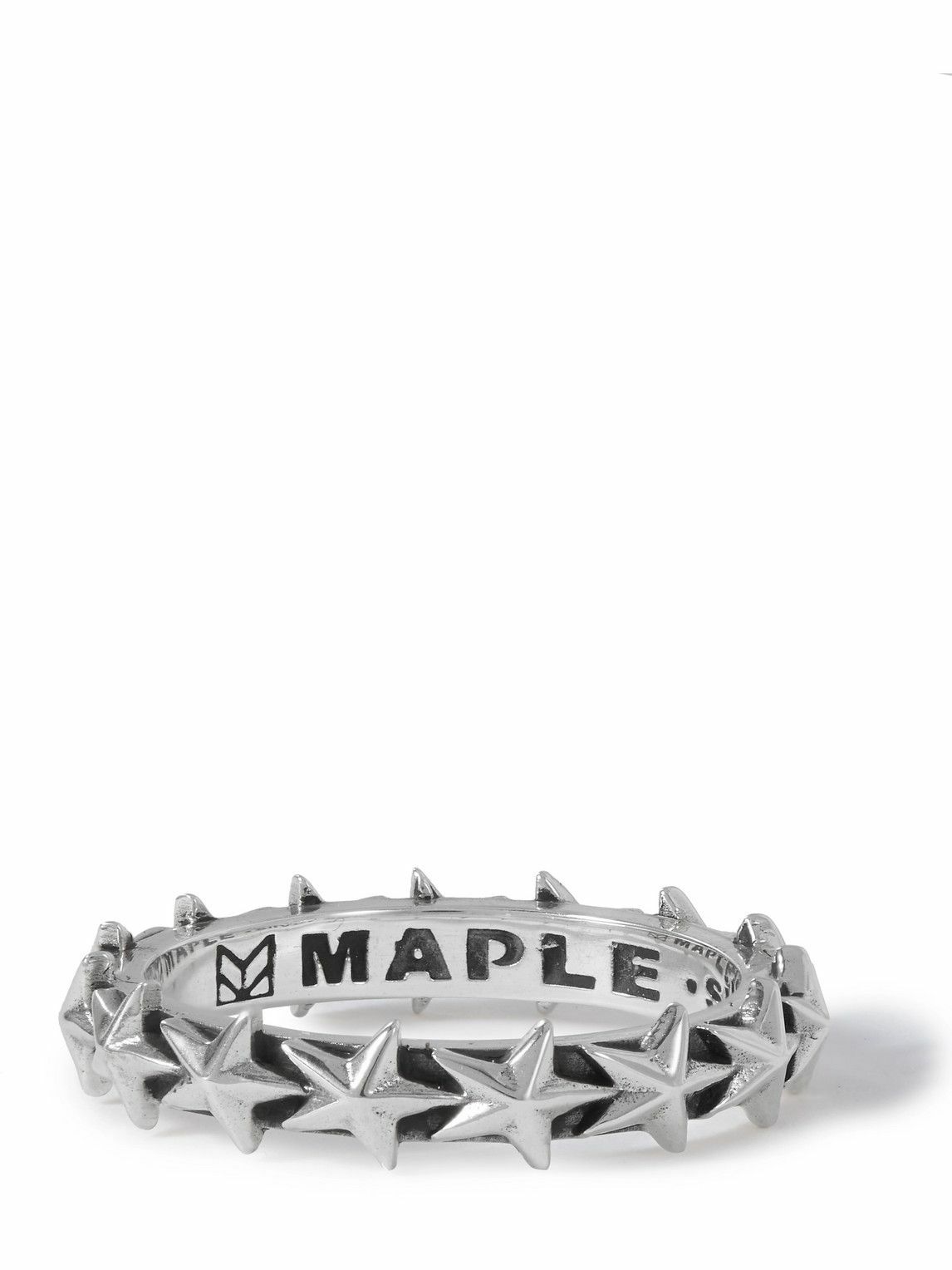 MAPLE - Star Engraved Silver Ring - Silver Maple