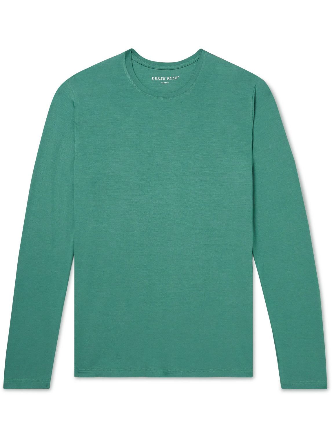Derek Rose - Basel Stretch Micro Modal Jersey T-Shirt - Green Derek Rose