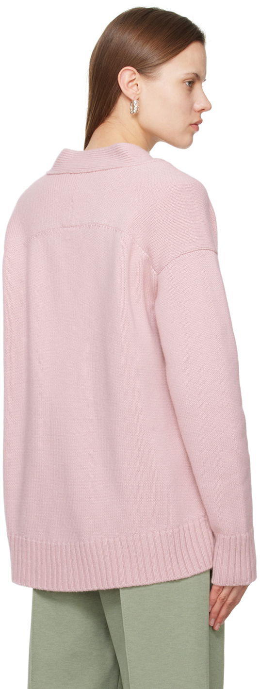 Jil Sander Pink Chunky Cardigan Jil Sander
