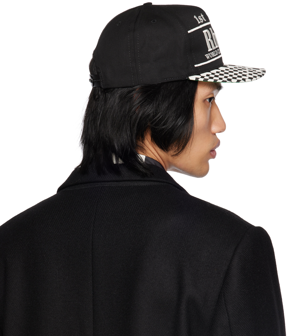 Rhude Black Embroidered Cap Rhude