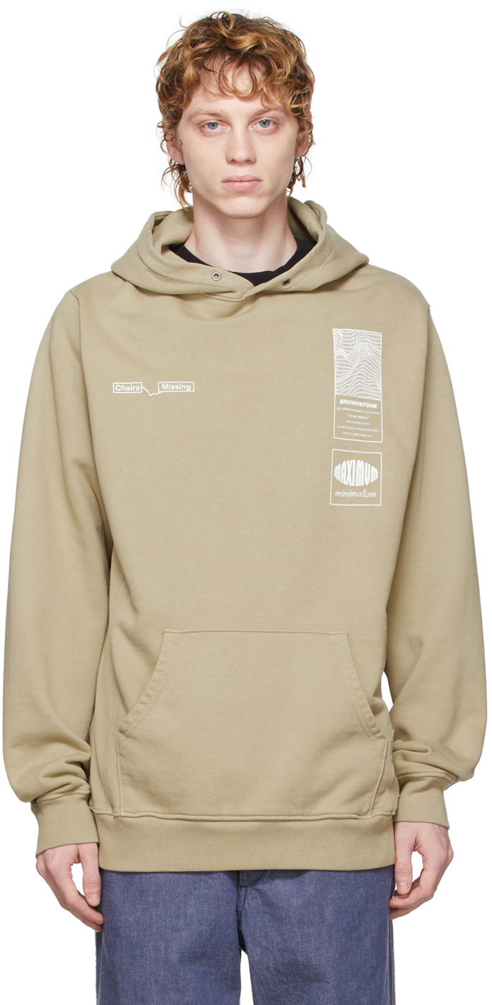 Brownstone Beige Cut & Sew Readymade Hoodie Brownstone