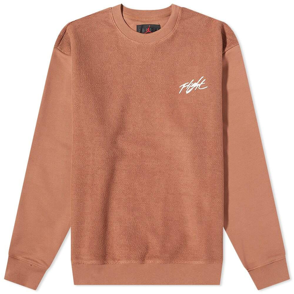 Air Jordan Men's Flight Heritage Crew Sweat in Mineral Clay Nike Jordan ...