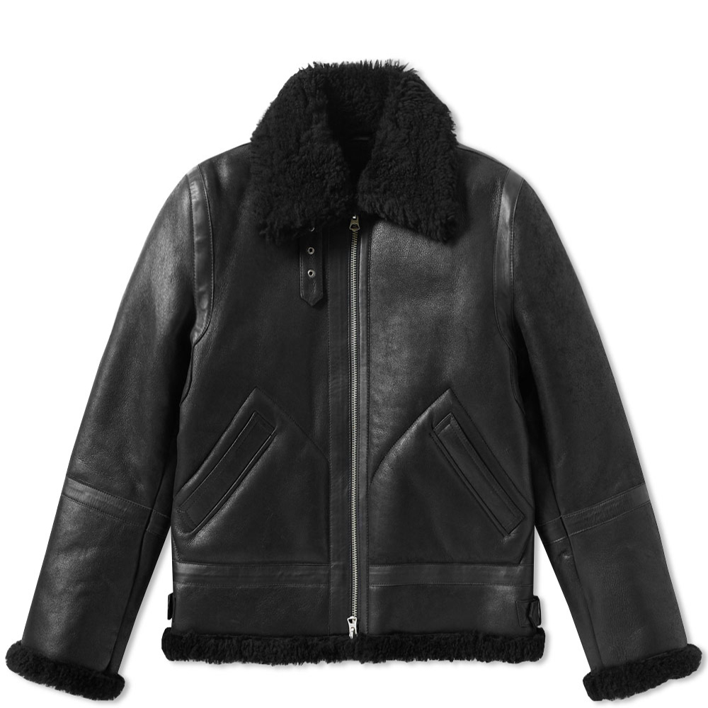 Acne Studios Ian Leather Shearling Flight Jacket Acne Studios