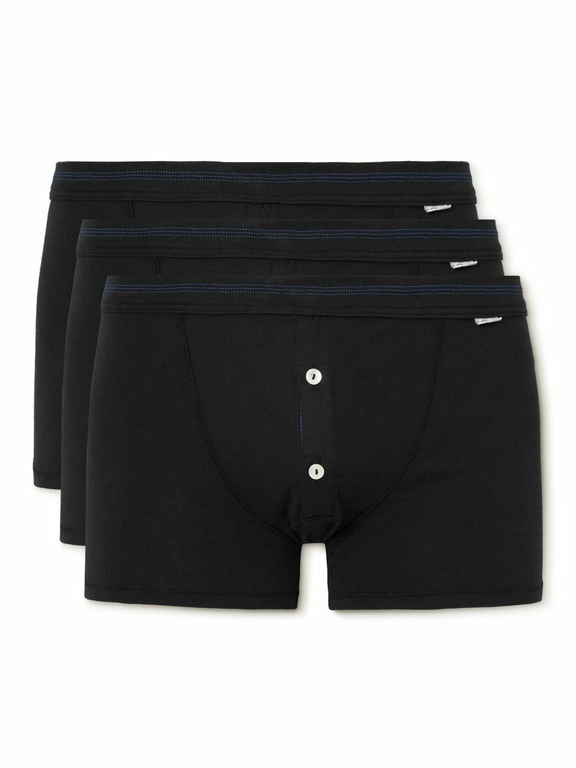 Schiesser - Karl Heinz Three-Pack Cotton Boxer Briefs - Black Schiesser