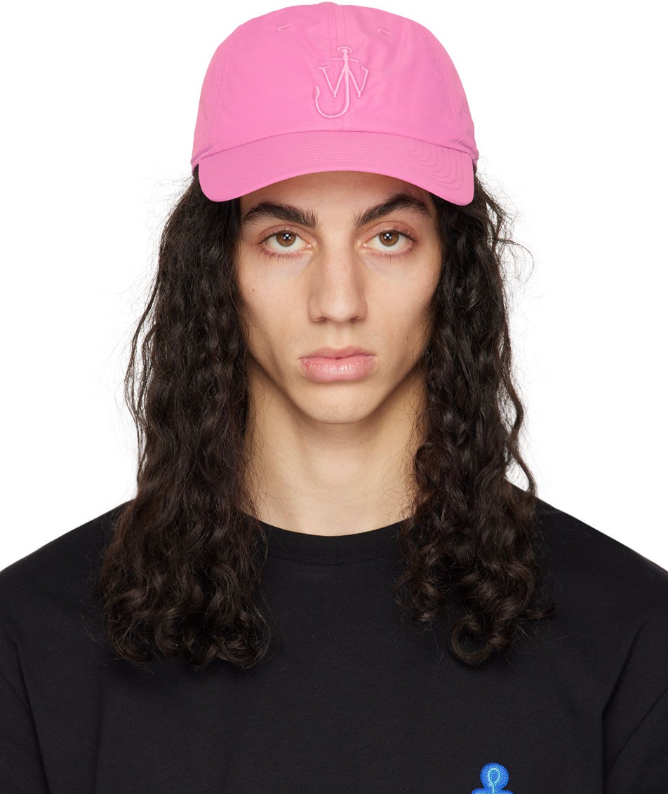 JW Anderson Pink Embroidered Cap JW Anderson
