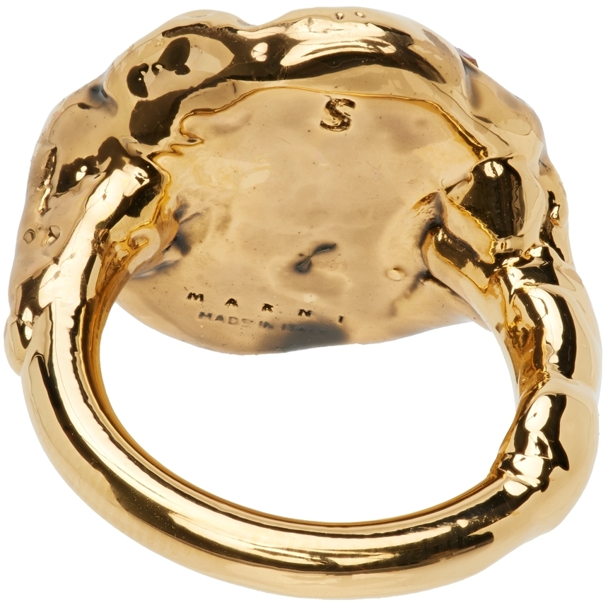 Marni Gold Colorful Stress Ring Marni
