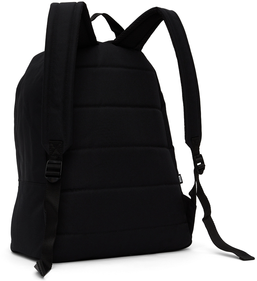 MSGM Black Nylon Logo Backpack MSGM