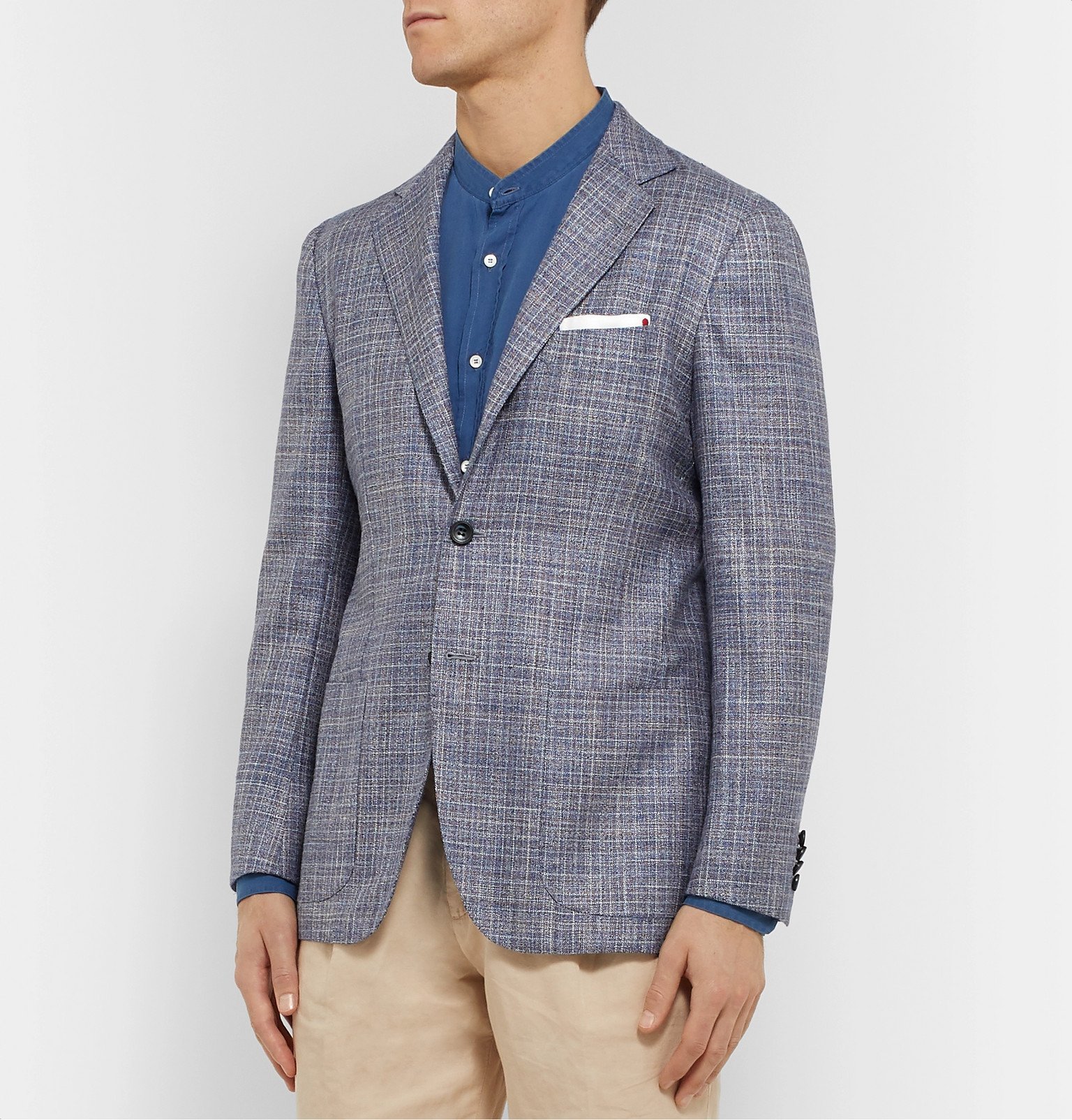 Kiton - Blue Slim-Fit Unstructured Cashmere, Virgin Wool, Silk and ...