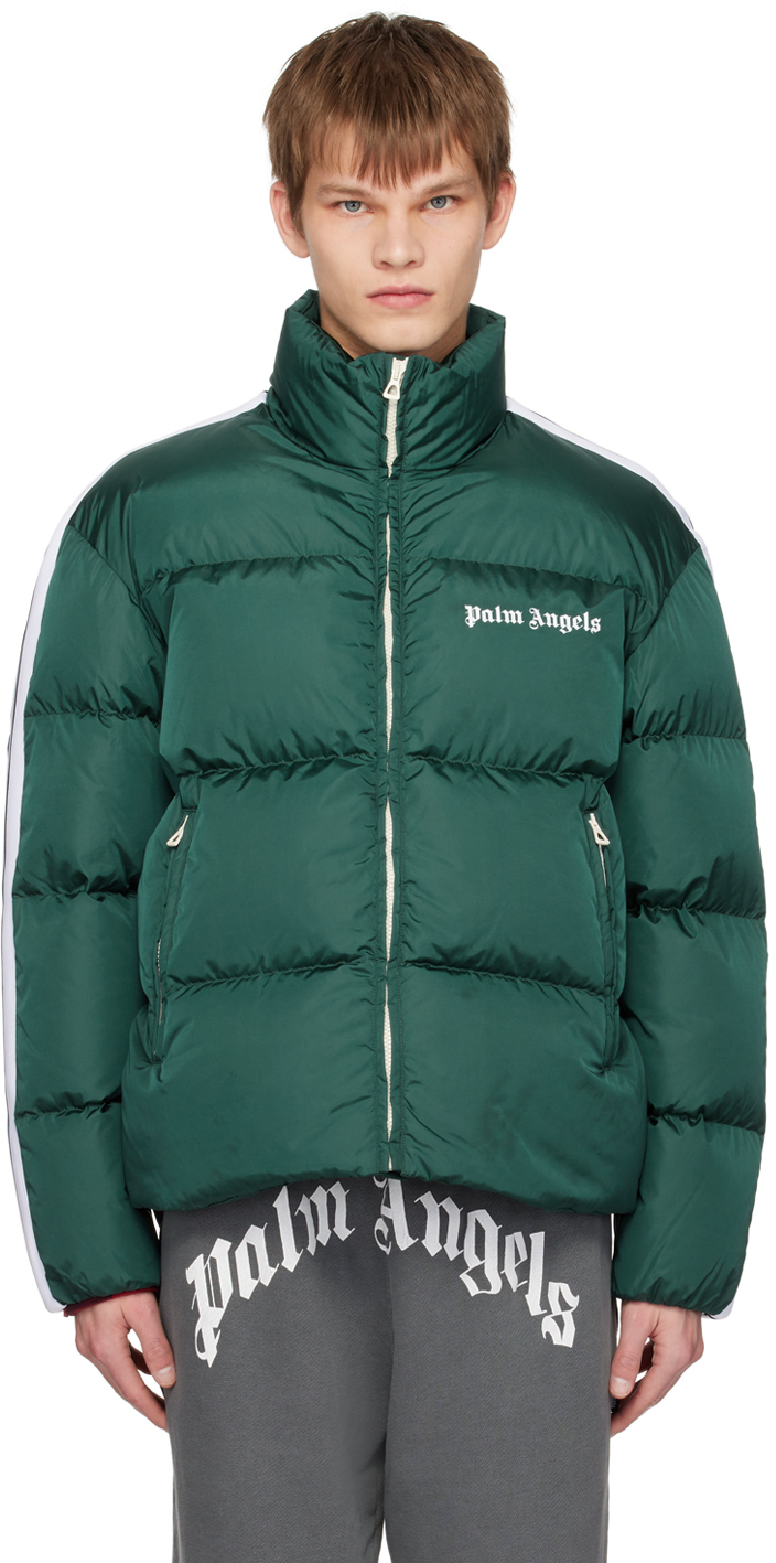 Palm Angels Green Classic Track Down Jacket Palm Angels
