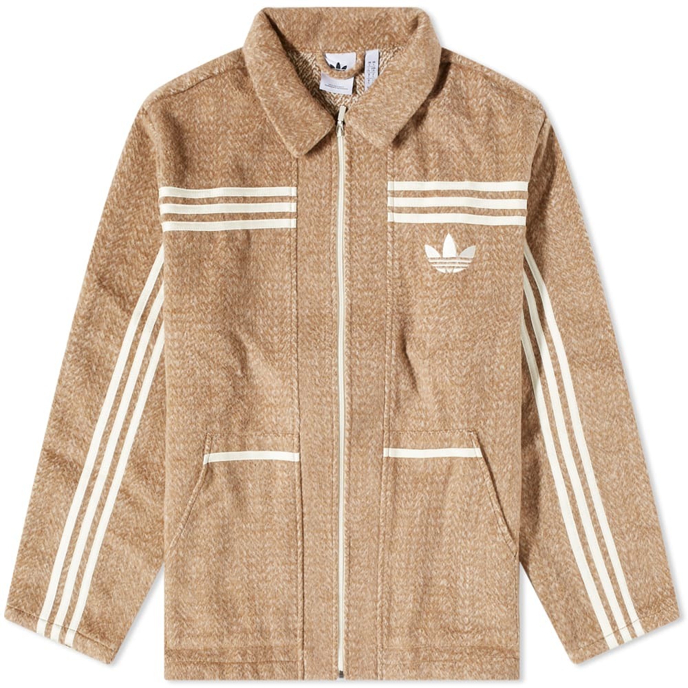 Adidas Men's Adicolor 70s Collared Jacket in Brown Desert adidas