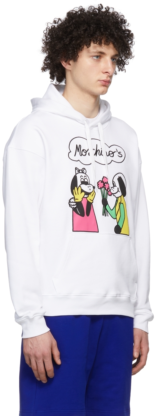 Moschino White Comics Hoodie Moschino