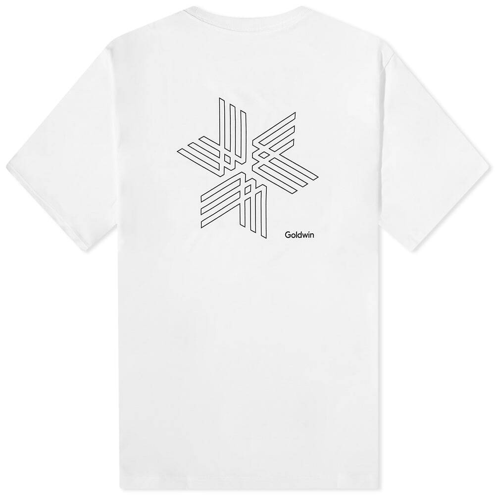 Goldwin Men's Big Logo T-Shirt in White Goldwin