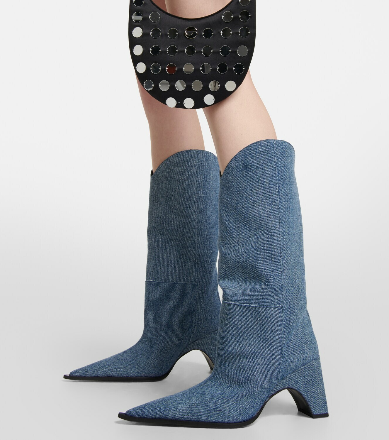 Coperni - Bridge denim knee-high boots Coperni