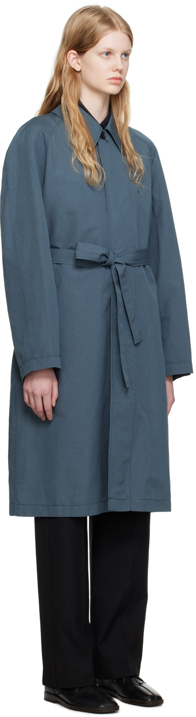 LEMAIRE Blue Belted Lightweight Coat Lemaire