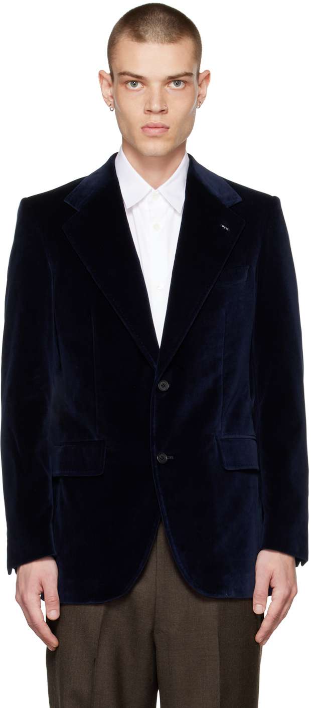 Husbands Navy Button Up Blazer Husbands