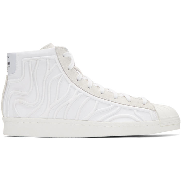 Y-3 White Shishu Super High-top Sneakers Y-3