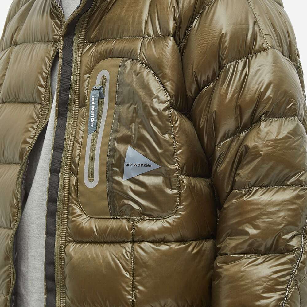 And Wander Men's Diamond Stitch Down Jacket in Khaki and Wander