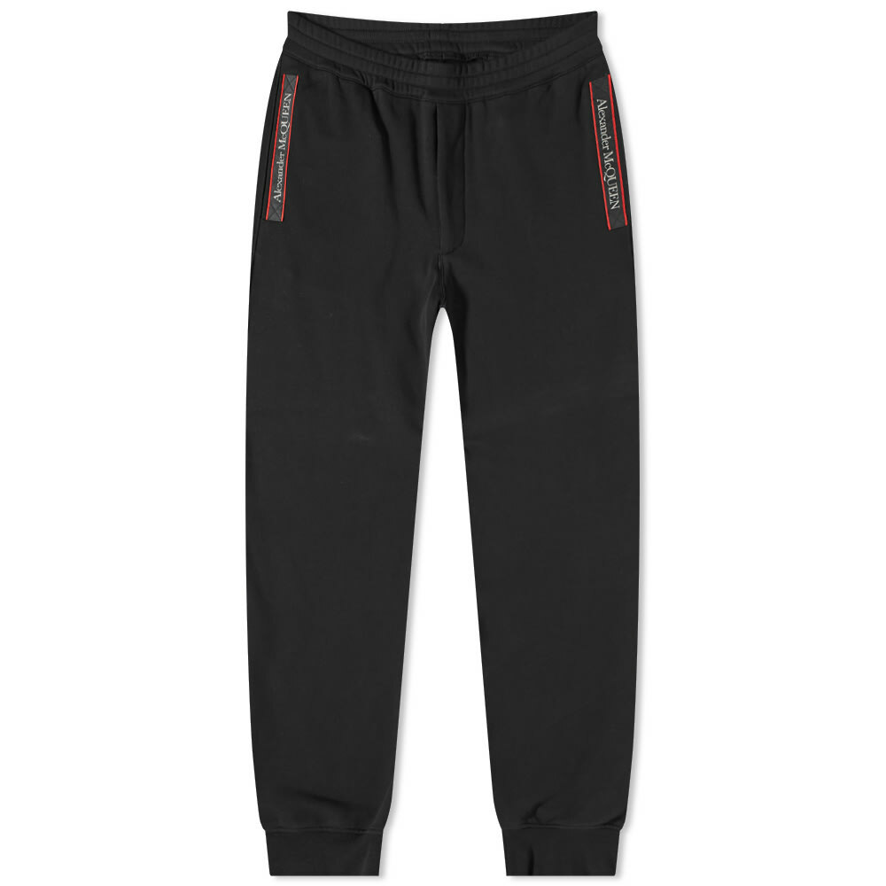 Alexander McQueen Men's Taped Logo Sweat Pants in Black/Multi Alexander ...