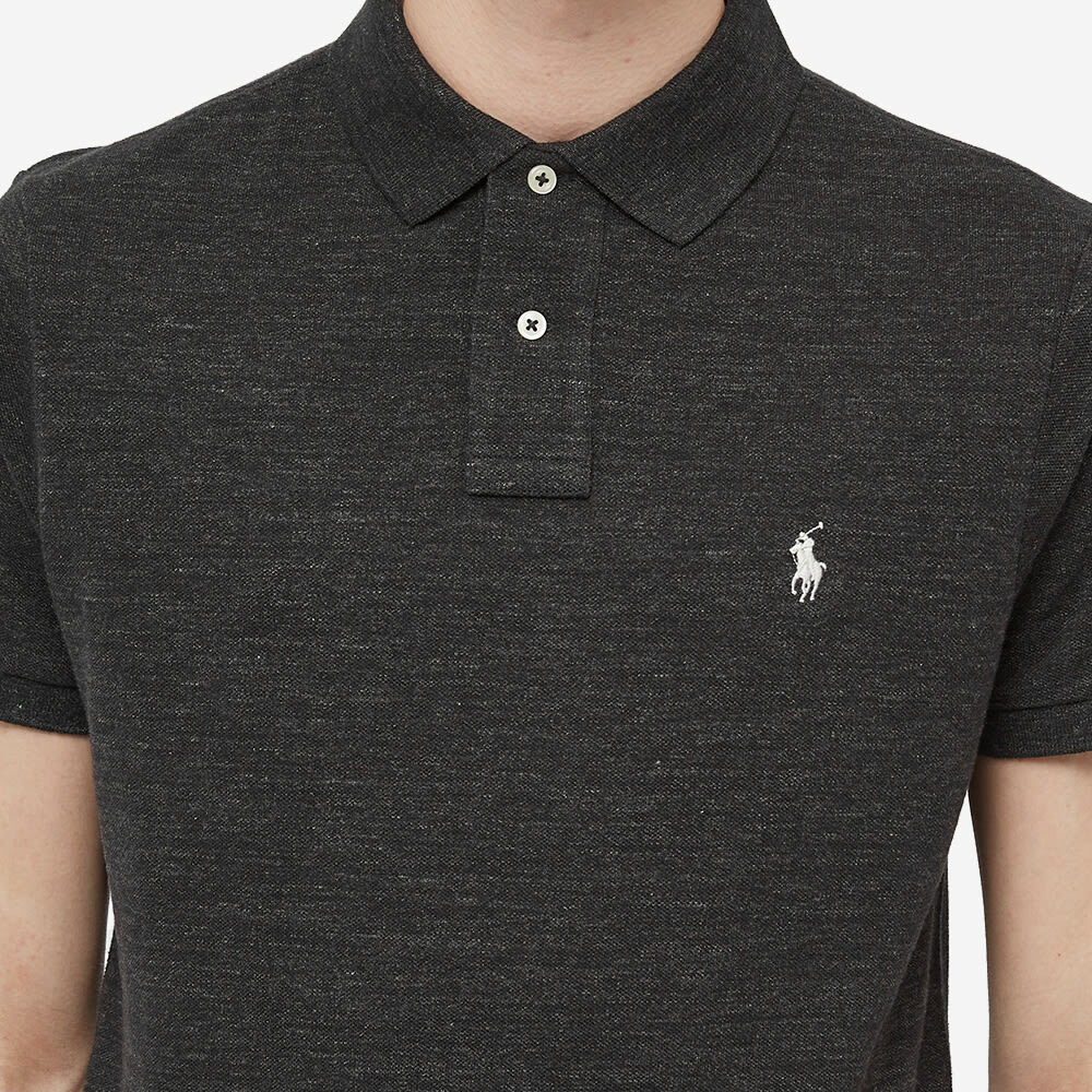 Polo Ralph Lauren Men's Slim Fit Polo Shirt in Black Marl Heather Polo Ralph Lauren