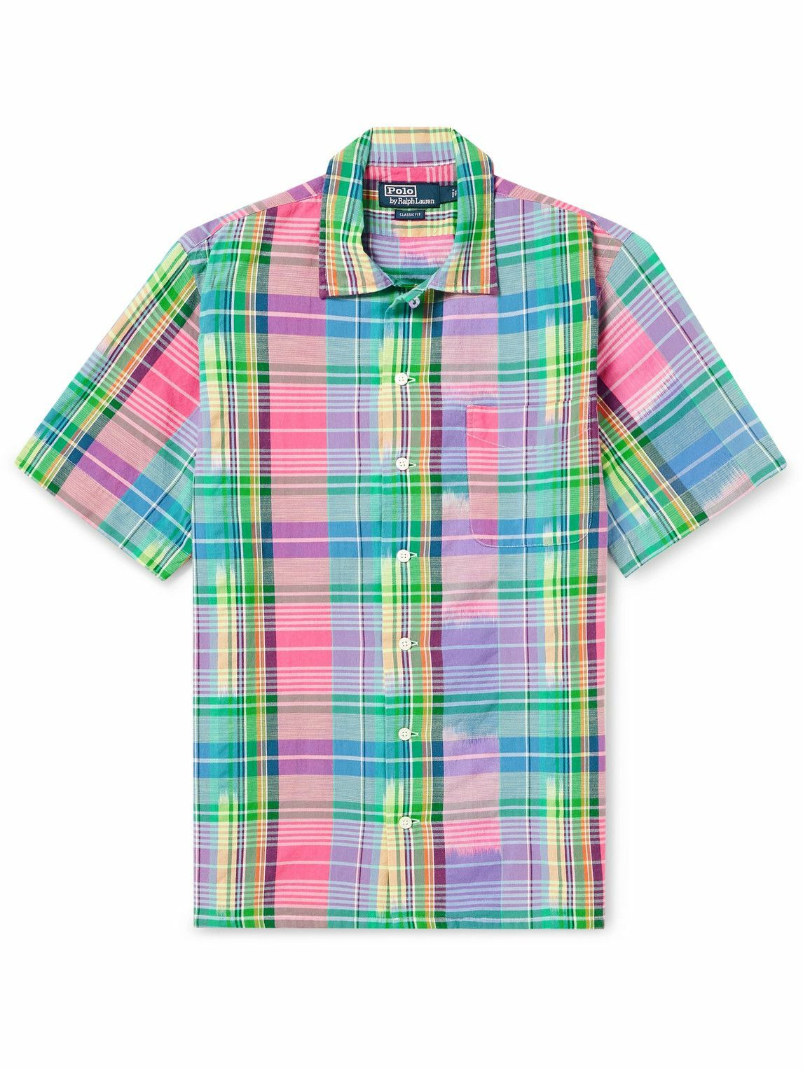 Polo Ralph Lauren - Clady Convertible-Collar Checked Cotton-Voile Shirt ...