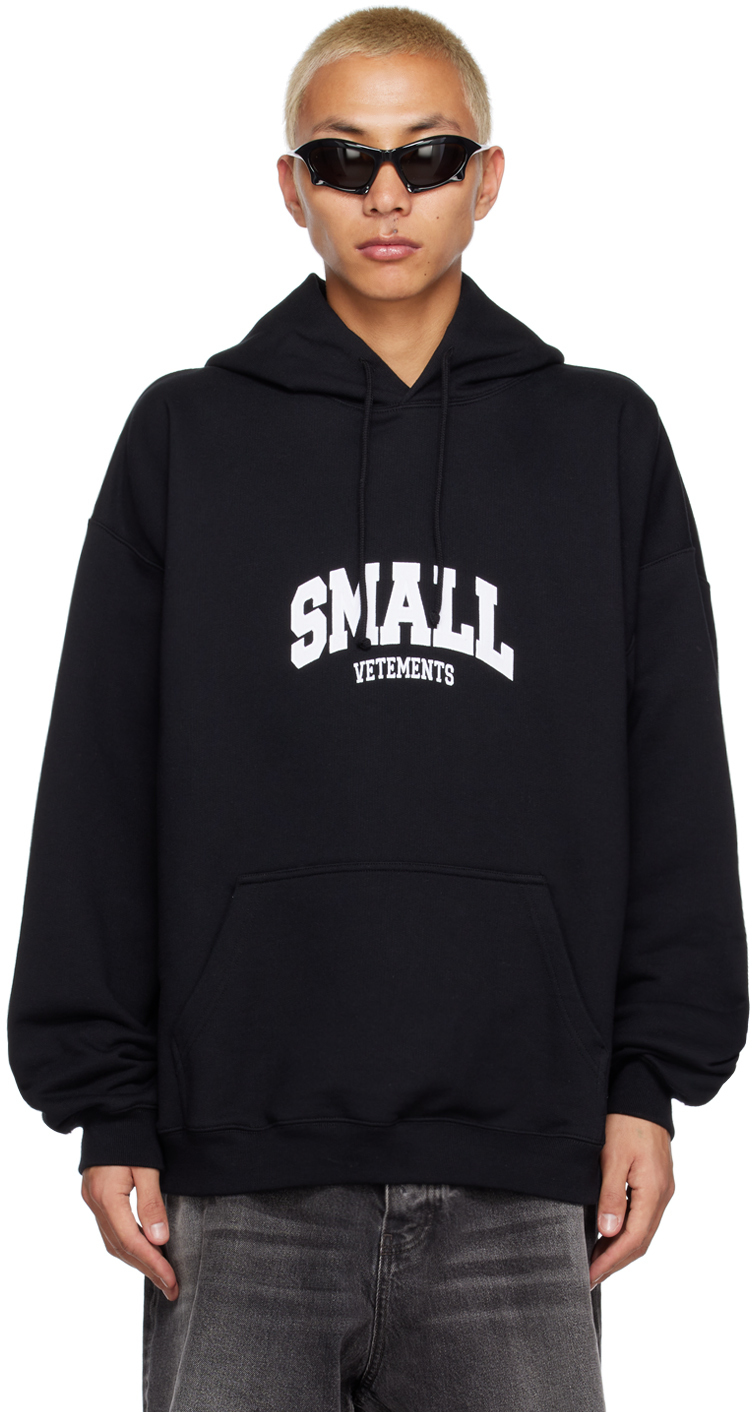 VETEMENTS Black Embroidered Hoodie Vetements