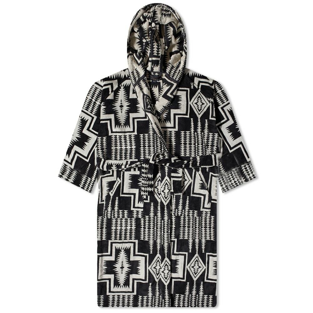 Pendleton Harding Lounge Robe in Black/White Pendleton
