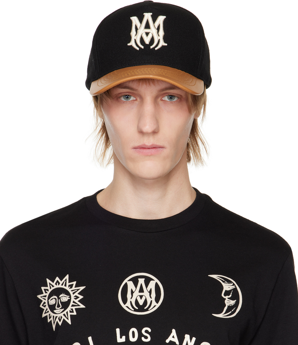 AMIRI Black Embroidered Cap Amiri