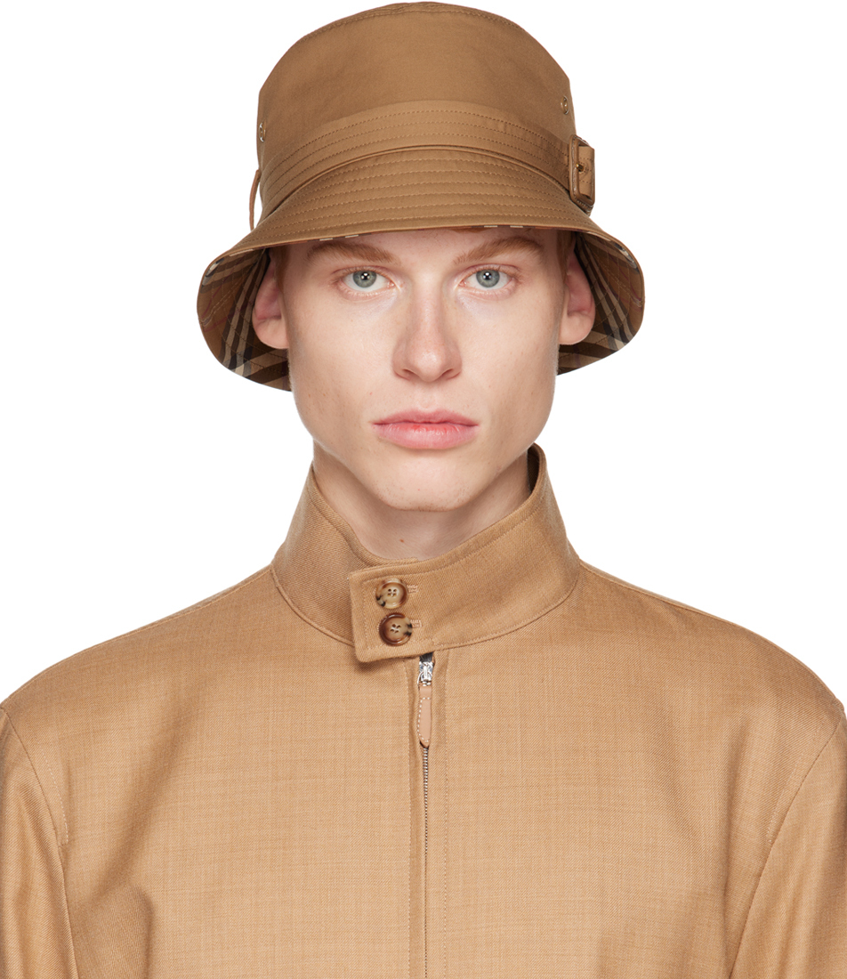 Burberry Tan Belted Bucket Hat Burberry