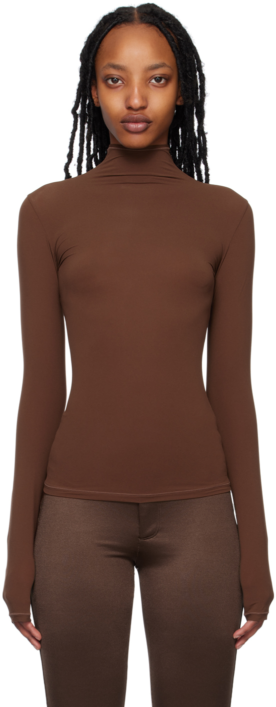 SKIMS Brown Fits Everybody Turtleneck SKIMS