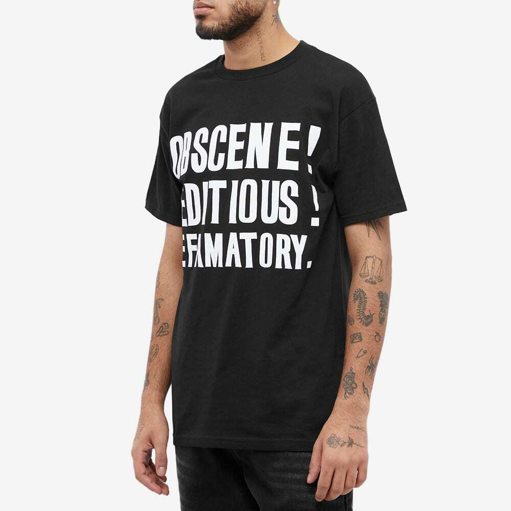 Iggy Men's Obscene Seditious Defamatory T-Shirt in Black iggy