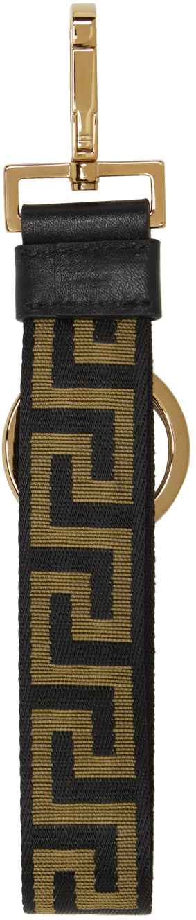 Versace Yellow & Gold Greca Keychain Versace