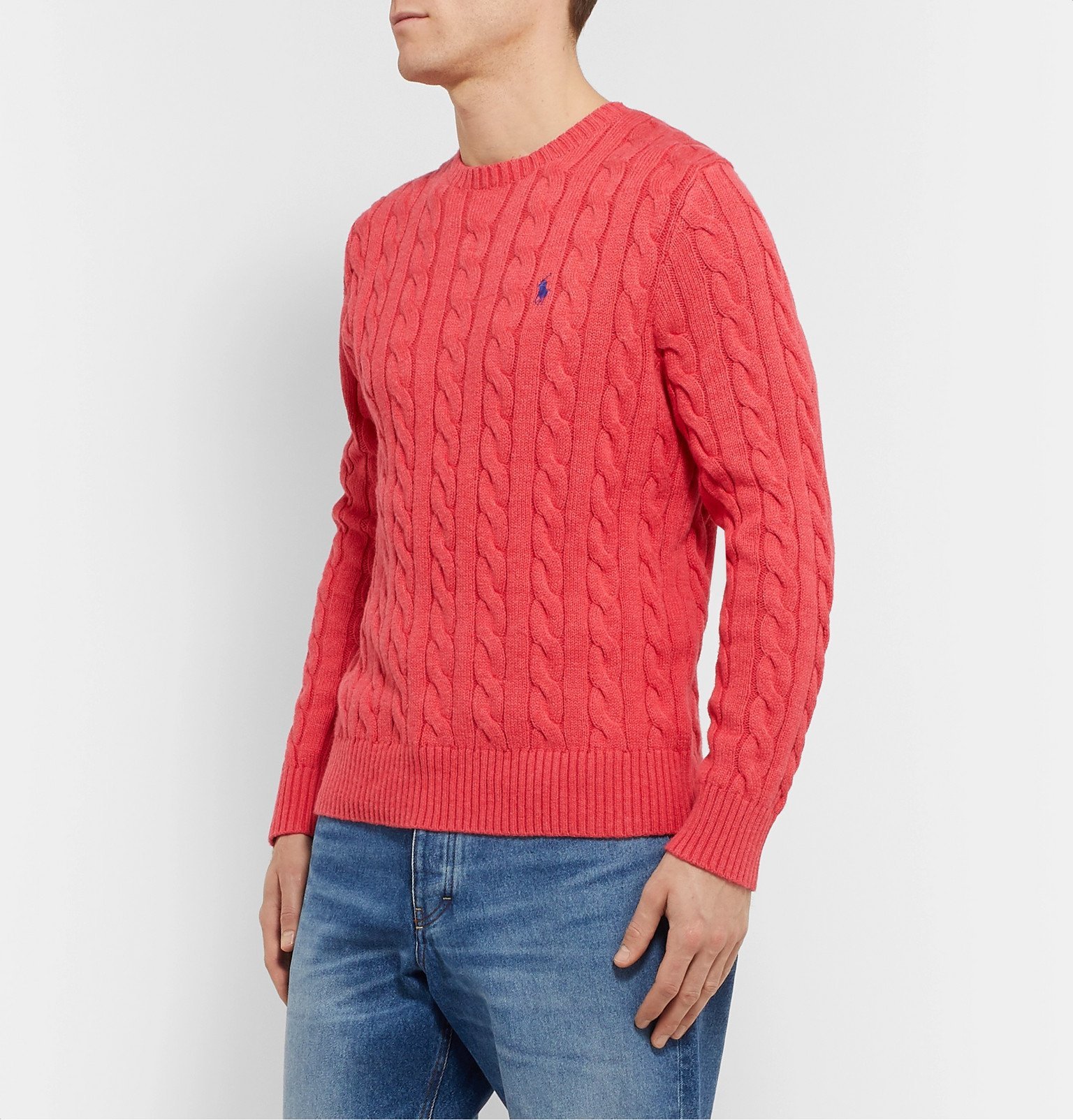 Polo Ralph Lauren - Cable-Knit Cotton Sweater - Red Polo Ralph Lauren