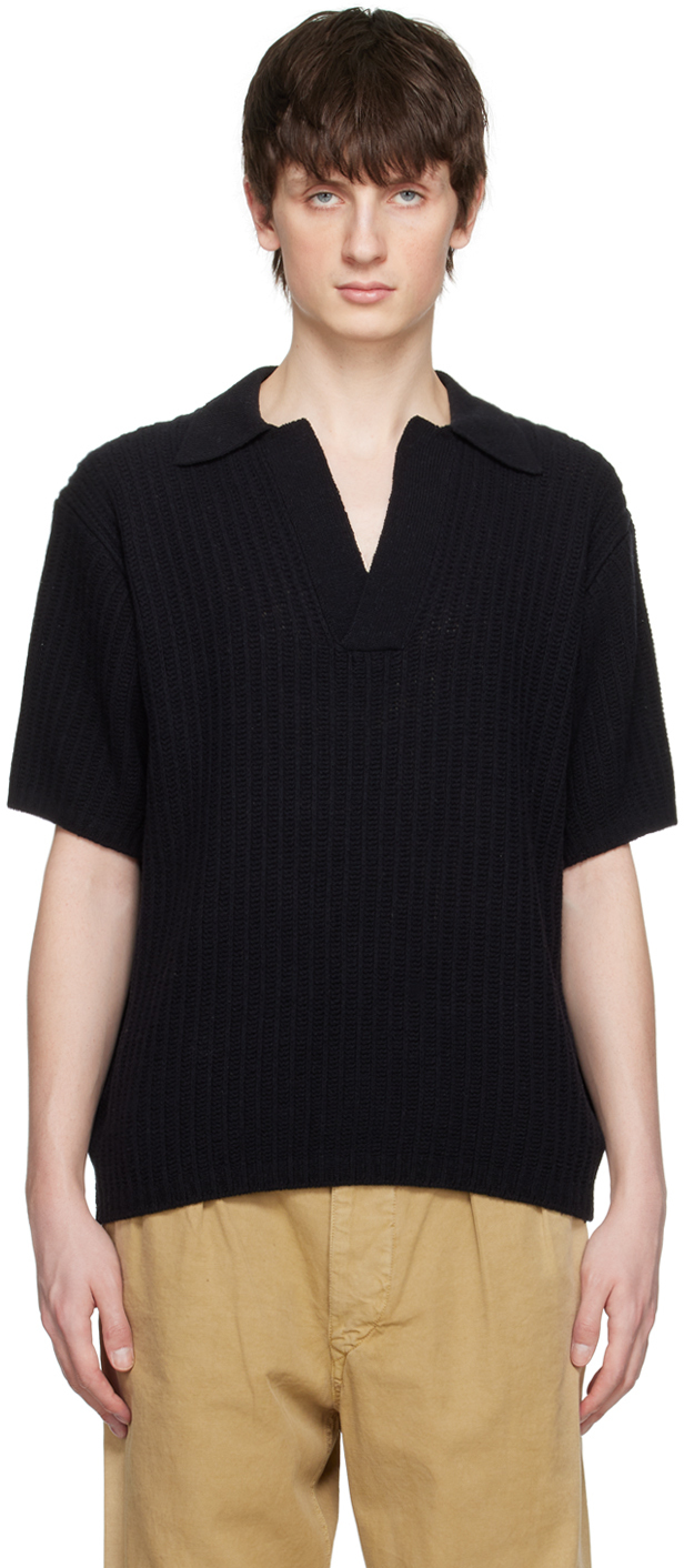AURALEE Black Skipper Polo Auralee