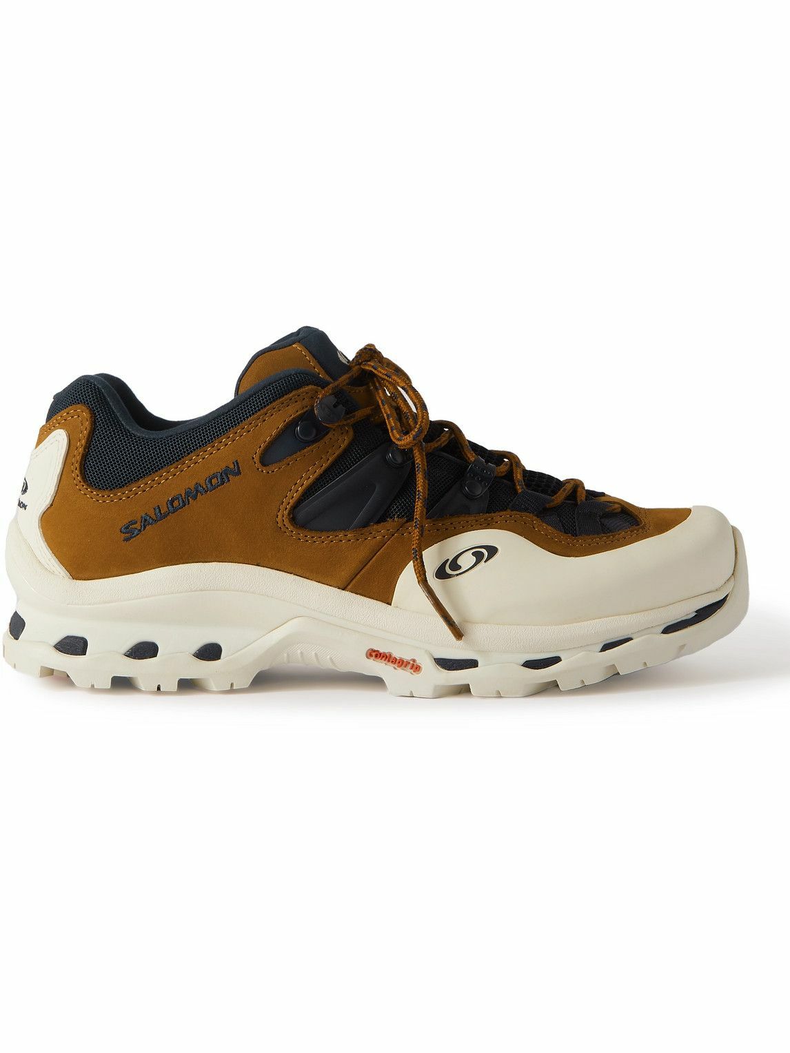 Salomon - XT-Quest 2 Nubuck, Mesh and Rubber Running Sneakers - Brown ...