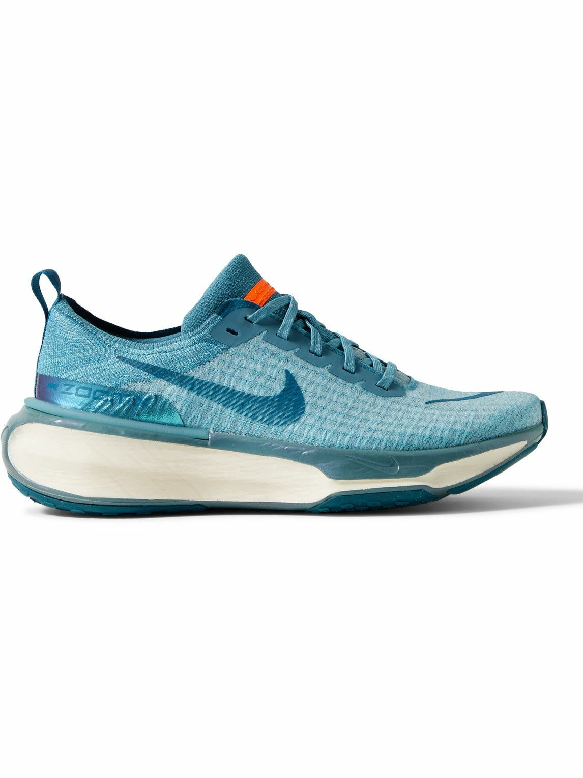 Nike Running - ZoomX Invincible 3 Flyknit Running Sneakers - Blue Nike ...