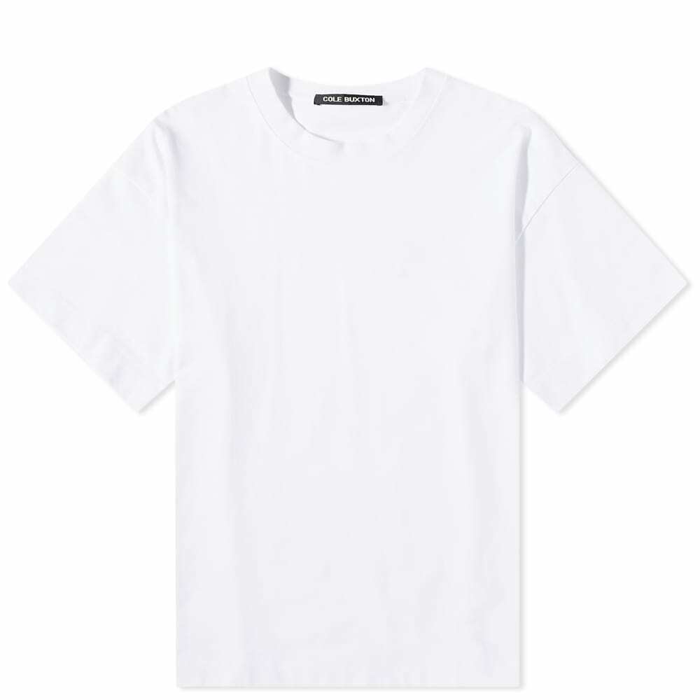 Cole Buxton Men's Script Logo T-Shirt in White Cole Buxton