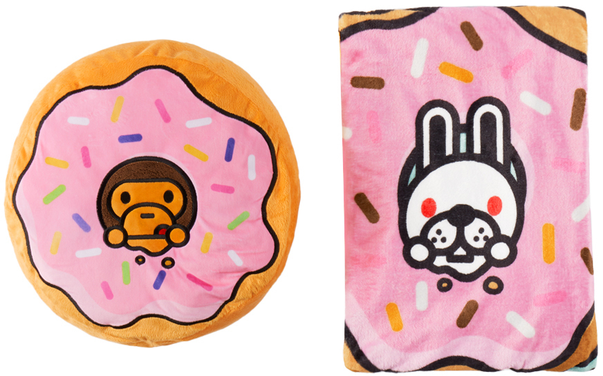 BAPE Pink Donut Baby Milo Blanket & Pillow A Bathing Ape