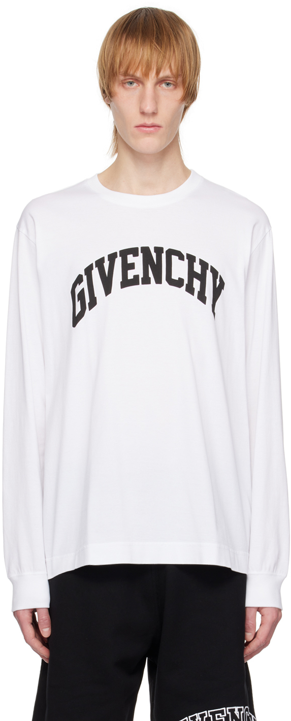 Givenchy White College Long Sleeve T-Shirt Givenchy
